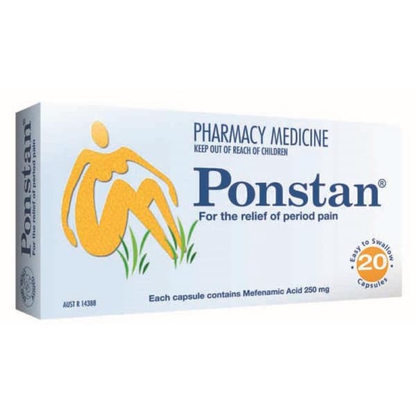 Buy Ponstan Caps 20 Online | Chempro Chemists