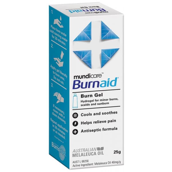 Buy Mundicare Burnaid Burn Gel 25g Online | Chempro Chemists