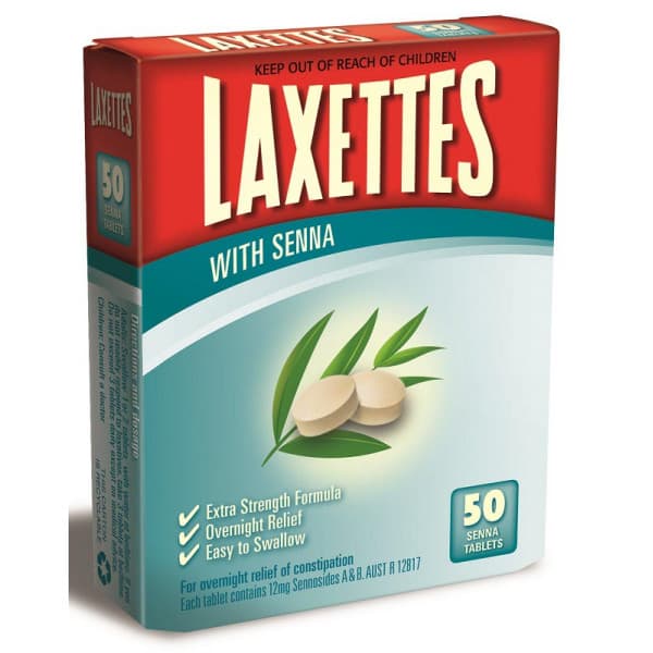 Buy Laxettes Senna Tablets 50 pack Online | Chempro Chemists
