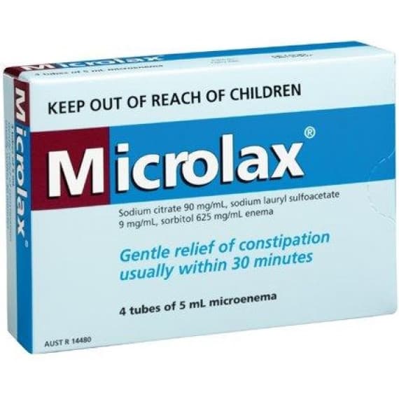 Buy Microlax Enema 5ml X 4 Online