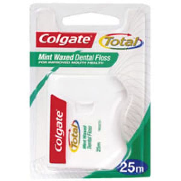 Buy Colgate Total Mint Waxed Dental Floss 25m Online | Chempro Chemists