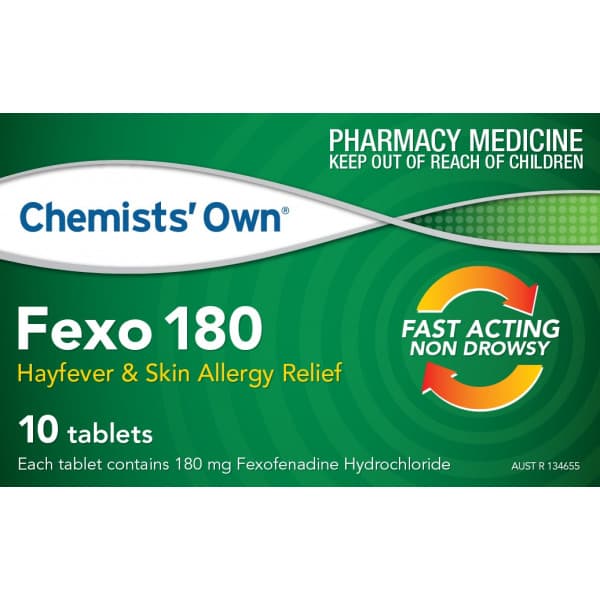 Buy Chemists Own Fexo 180mg 10 Tablets Online | Chempro Chemists