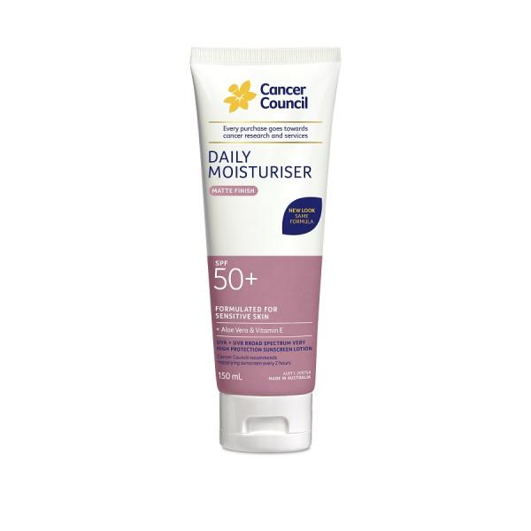 Buy Cancer Council Daily Moisturiser Matte SPF50 Plus 150ml Online