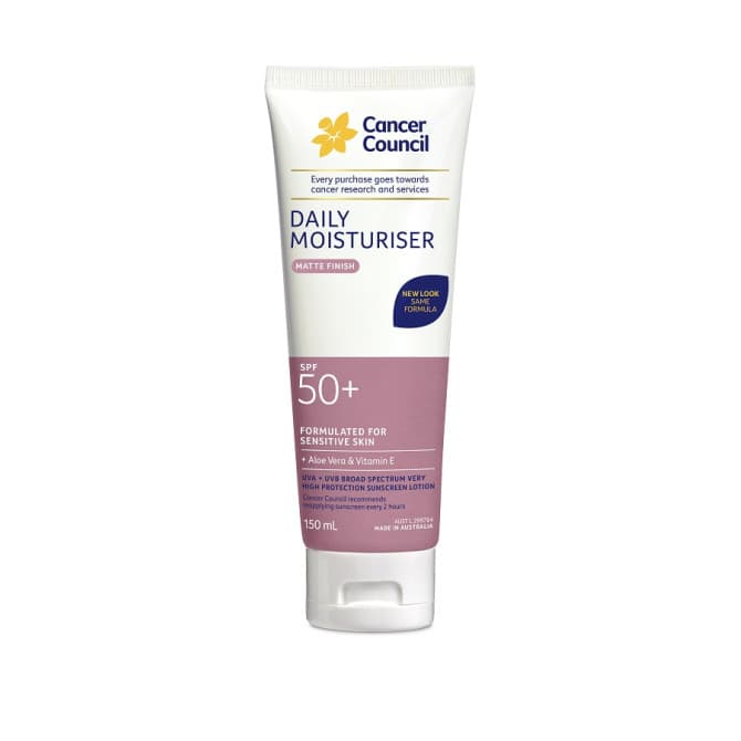Buy Cancer Council Daily Moisturiser Matte SPF50 Plus 150ml Online
