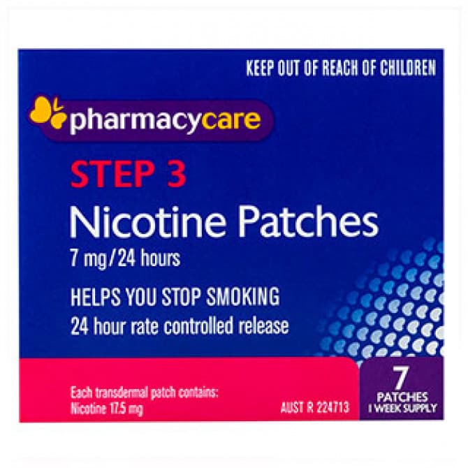 Buy Pharmacy Care Nicotine Patches 7mg 7 Pack Online | Chempro Chemists