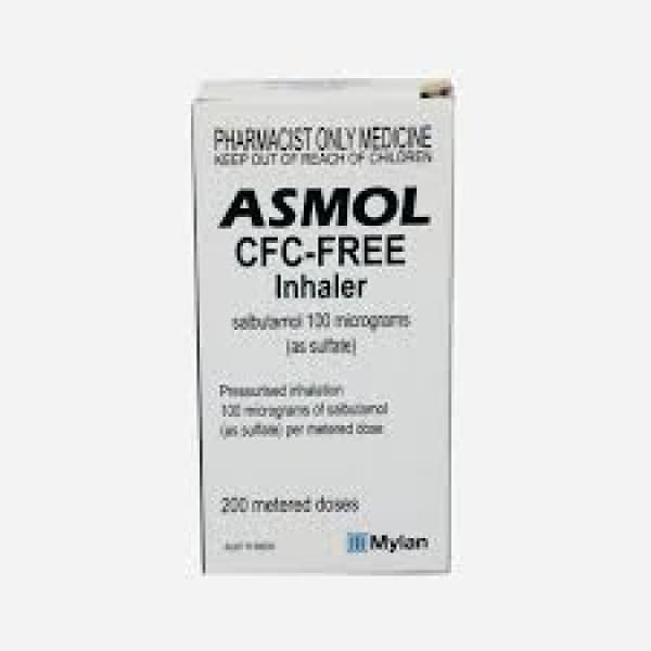 Buy Asmol CFC Free Inhaler With Dose Counter 100mcg /200 Dose (S3) Online