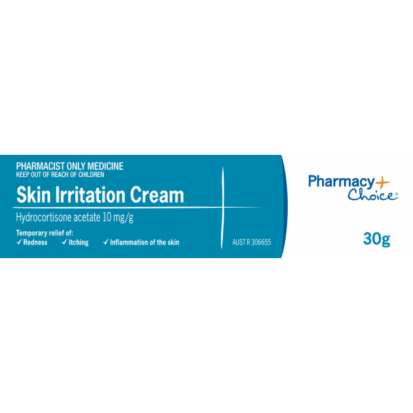Buy Pharmacy Choice Skin Irritation Cream 1Percent 30g S3 Online