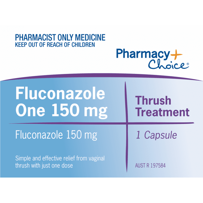 Buy Pharmacy Choice Fluconazole One 150mg 1 Capsule (S3) Online