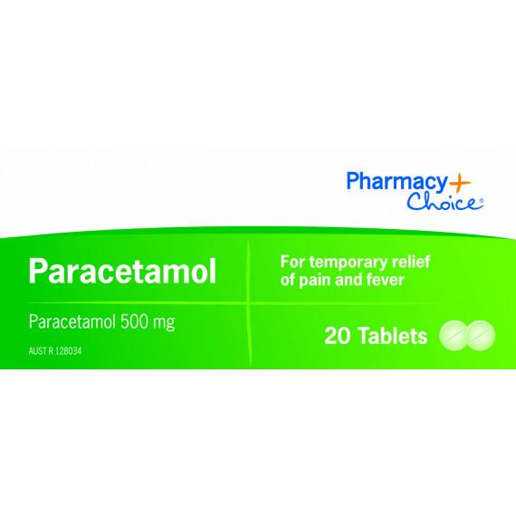 Buy Pharmacy Choice Paracetamol 20 Tablets Online