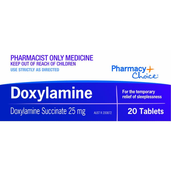 Buy Pharmacy Choice Doxylamine 20 Tablets S3 Online