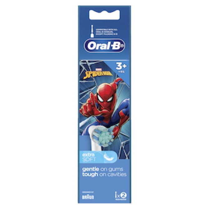 Buy Oral B Power Vitality Kids Stages Refill Spiderman 2 Pack Online