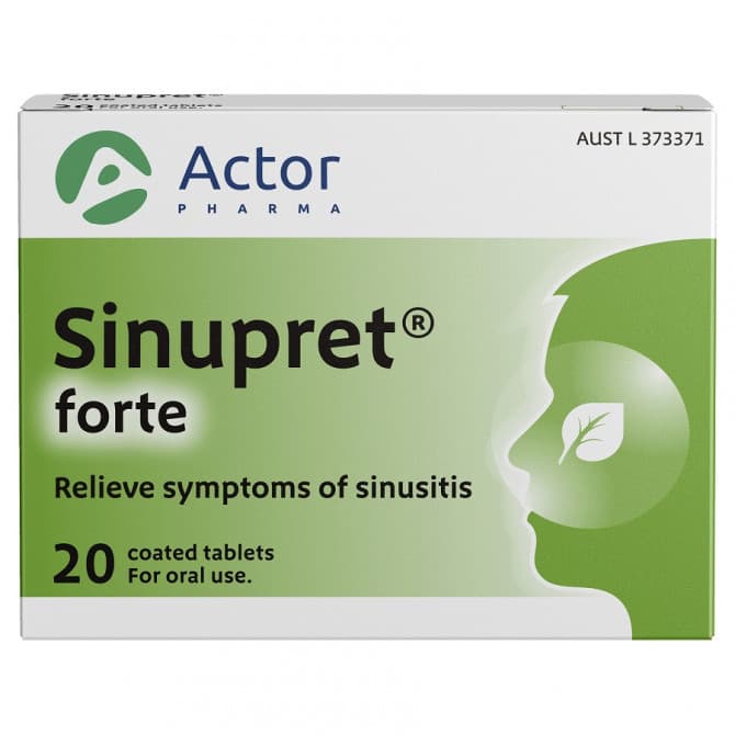 Buy Sinupret Forte Coated 20 Tablets Online