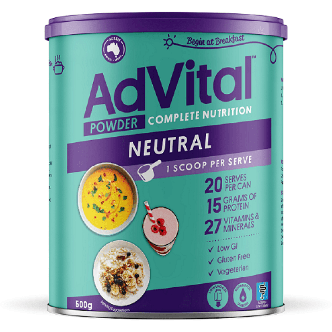 Buy AdVital Powder Complete Nutrition Neutral Powder 500g Online