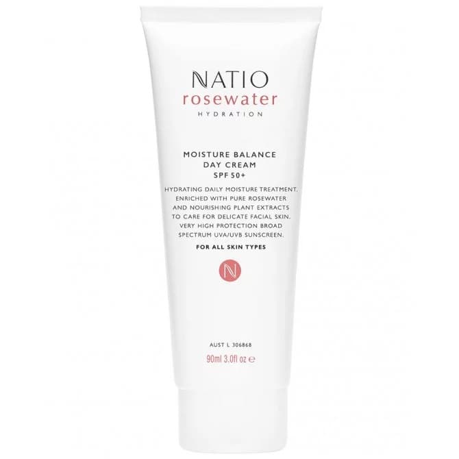 Buy Natio Rosewater Hydration Moisture Balance Day Cream SPF 50 90ml Online