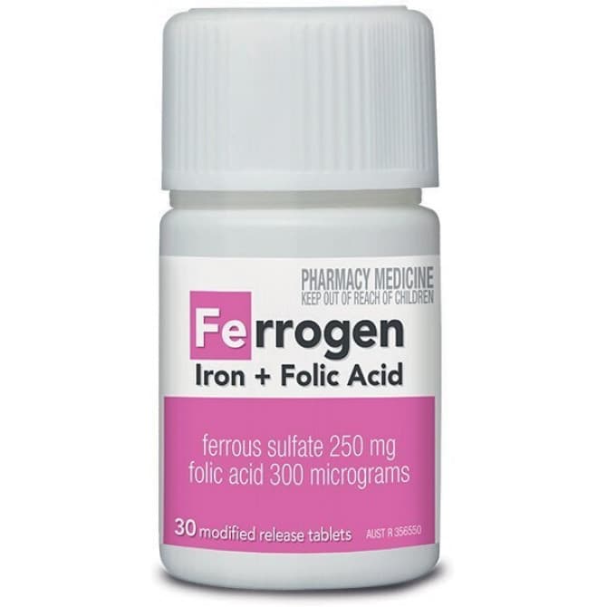 Buy Ferrogen Iron Plus Folic Acid 30 MR Tablets Online