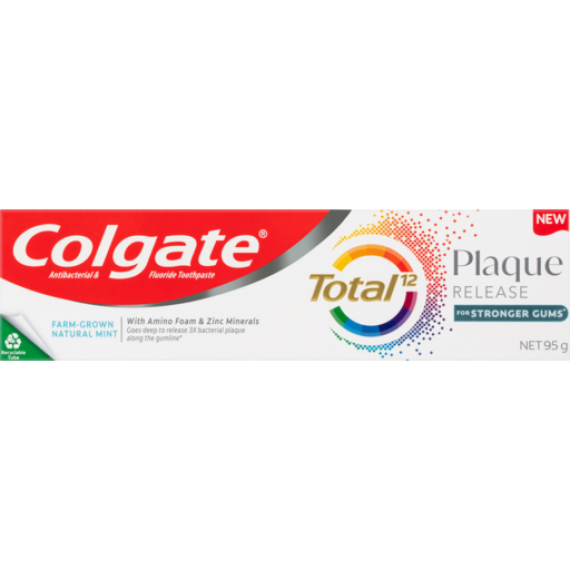 Buy Colgate Toothpaste Total Plaque Release Farm Grown Mint 95g Online