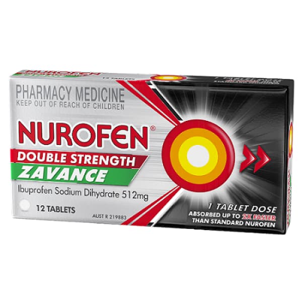 Buy Nurofen Double Strength Zavance Fast Headache Relief Tablets 512mg ...