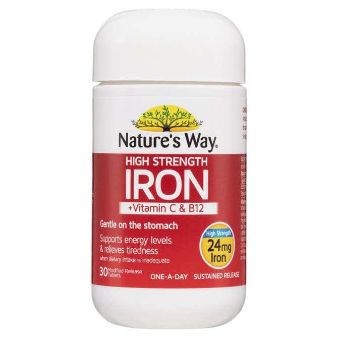 Buy Nature's Way High Strength Iron 30 Tablets Online