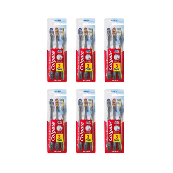 Buy Colgate 360 Floss Tip Bristles Medium 3 Pack Online