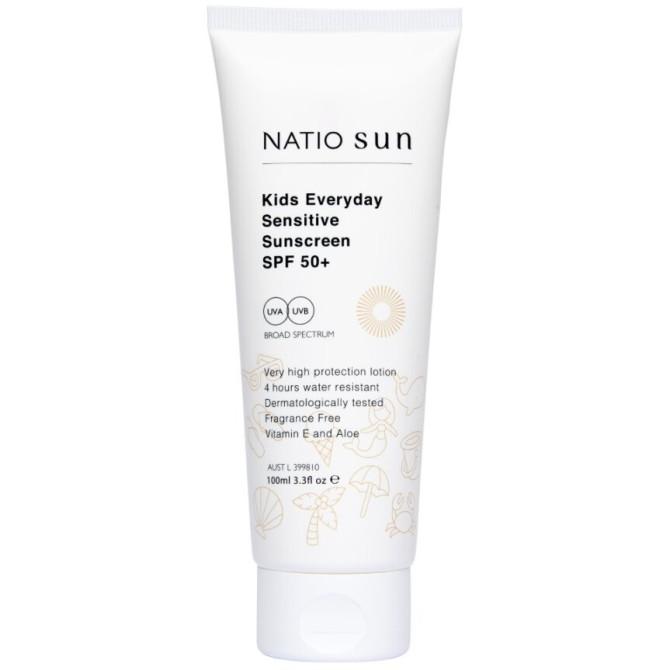 Buy Natio Kids Everyday Sensitive Sunscreen SPF 50 Plus Tube 100ml Online
