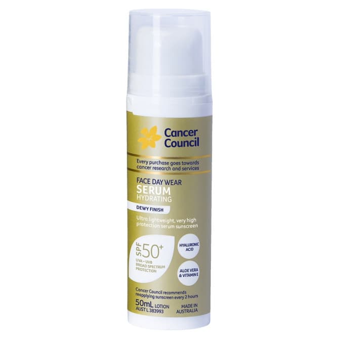 Buy Cancer Council Face Day Wear Hydrating Serum SPF50 plus 50ml Online