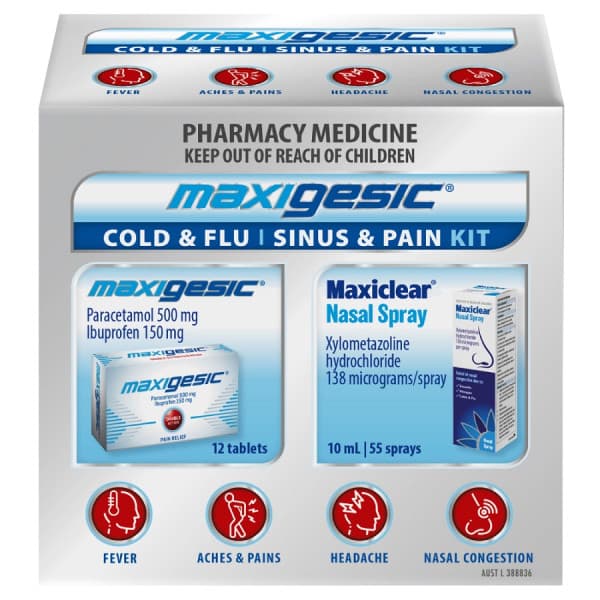 Buy Maxigesic Cold and Flu plus Sinus and Pain Kit Online