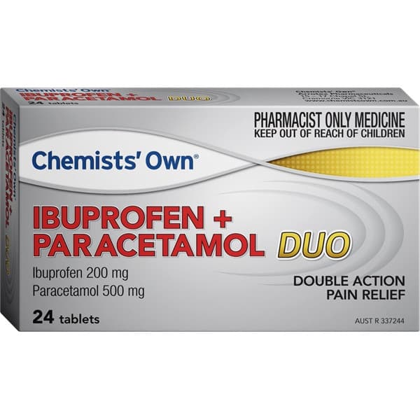 Buy Chemists Own Ibuprofen Plus Paracetamol Duo 24 Tablets S3 Online