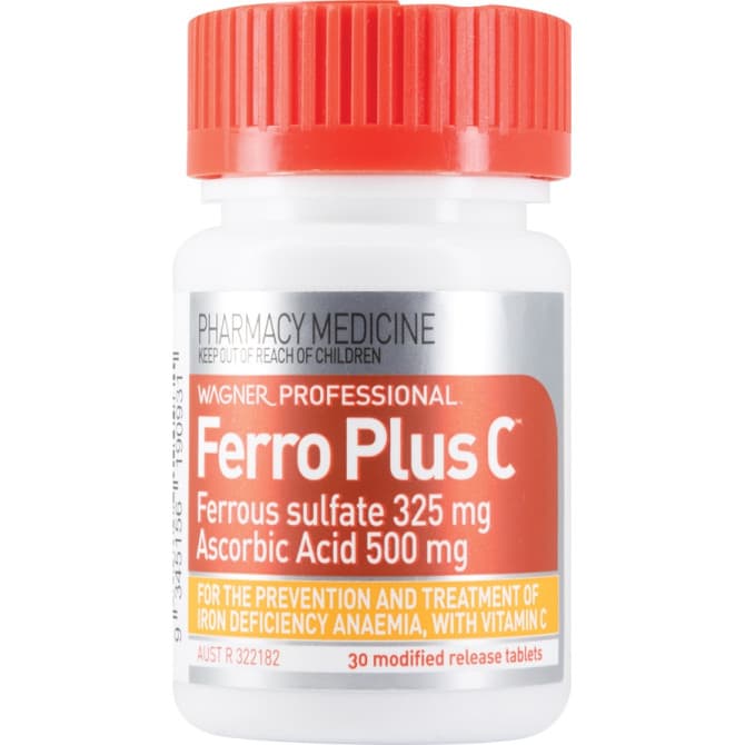 Buy Wagner Professional Ferro Plus C 30 Modified Release Tablets Online