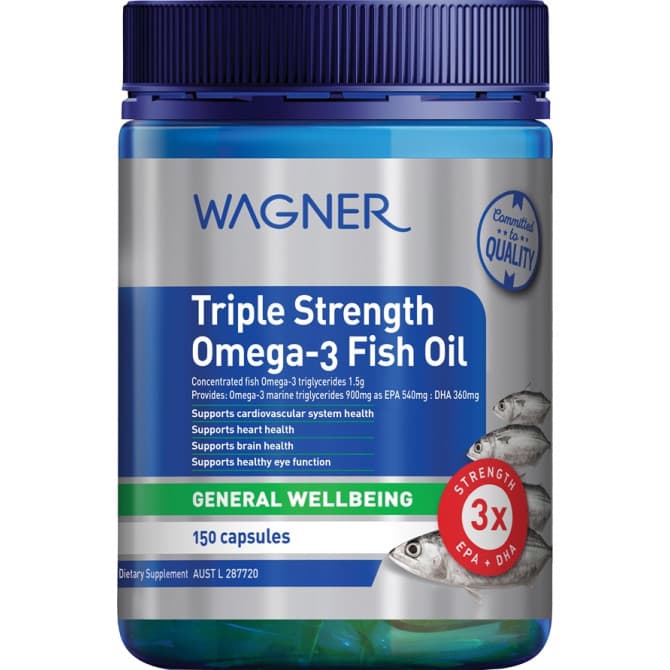 Buy Wagner Triple Strength Omega 3 Fish Oil 150 Capsules Online