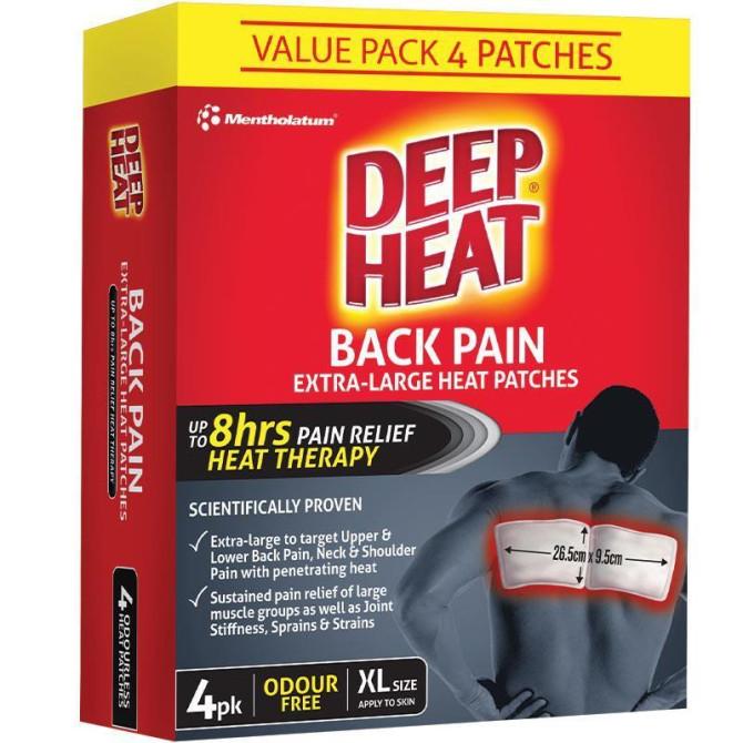 Buy Deep Heat BackPain XL HeatPatch 4 Packs Online