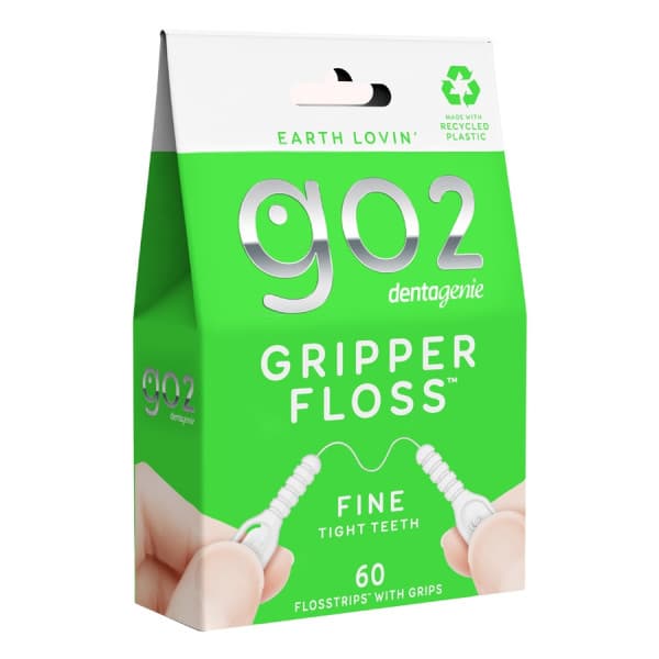 Buy GO2 Dentagenie Gripper Fine Floss 60 Flosstrips With Grips Online