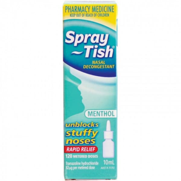 Buy Spray Tish Nasal Decongestant Metered Dose Spray Menthol 10ml Online