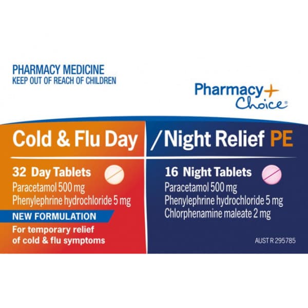 Buy Pharmacy Choice Cold and Flu Day and Night PE 48 Tablets Online