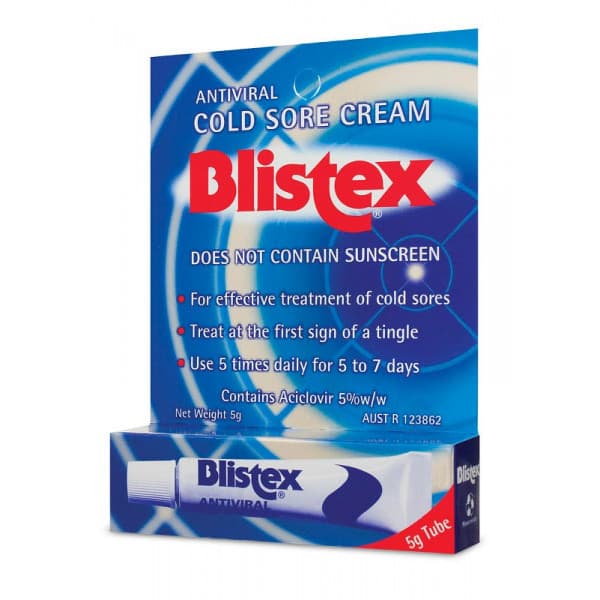 Buy Blistex Antiviral Cold Sore Cream 5 Percent 5g Online