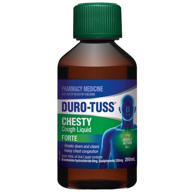 Buy Durotuss Chesty Forte Cough Liquid 200ml Online | Chempro Chemists