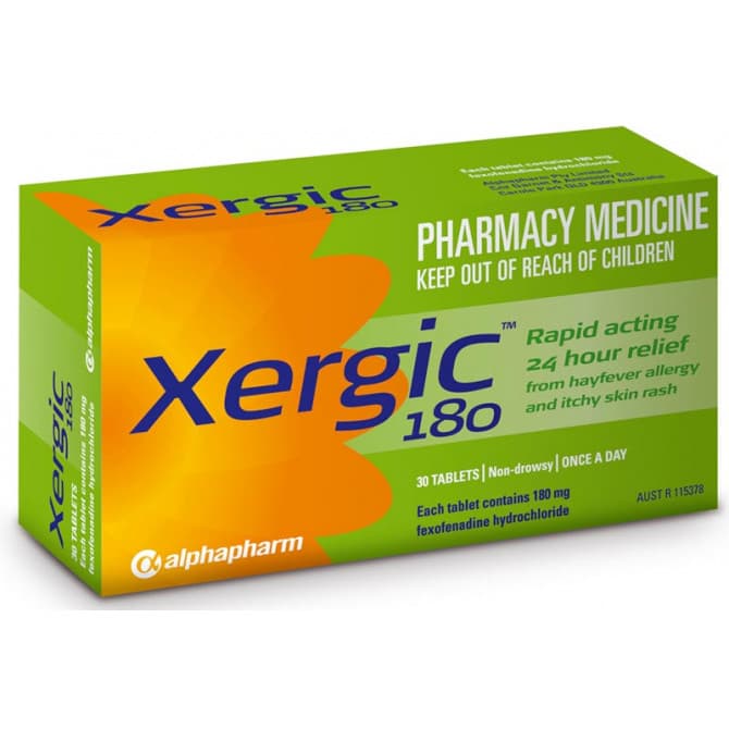 Buy Xergic 180mg 30 Tablets Online | Chempro Chemists