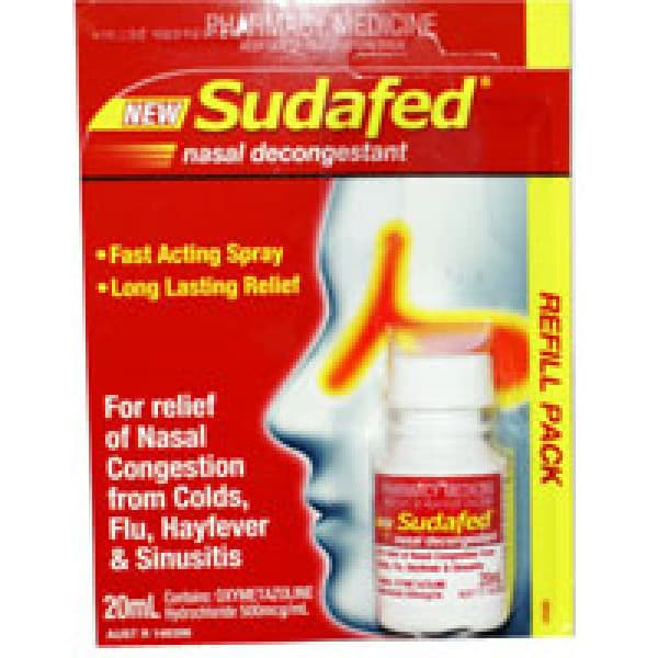 Buy Sudafed Nasal Spray Refill 20ml Online | Chempro Chemists