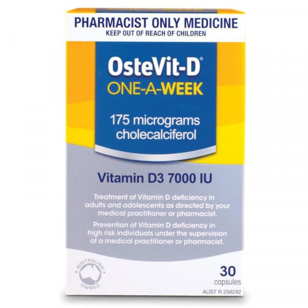 Buy Ostevit D One A Week Vitamin D3 7000 IU 30 Capsules S3 Online