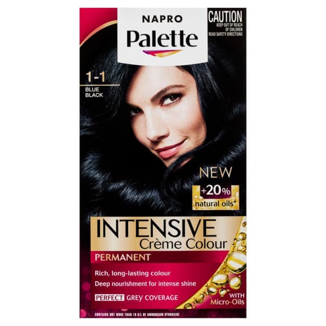 Buy Napro Palette Permanent Hair Colour 1-1 Blue Black Online | Chempro ...