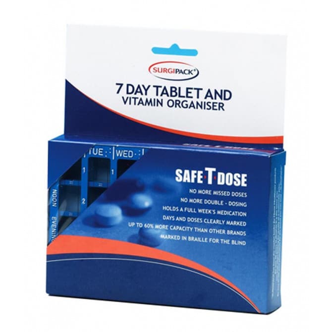 Buy Surgipack Safe T Dose 7 Day Tablet & Vitamin Organiser Online ...