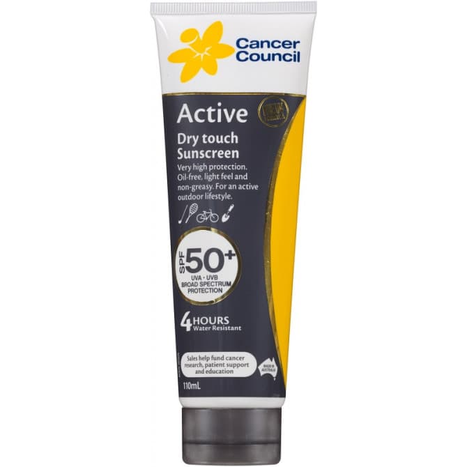 Buy Cancer Council Active Sunscreen SPF 50 Plus 110ml Online