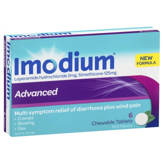 Buy Imodium Advanced 2mg Chewable Tablets 6 Online | Chempro Chemists