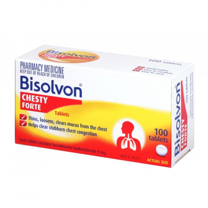 Buy Bisolvon Chesty Forte 8mg 100 Tablets Online | Chempro Chemists