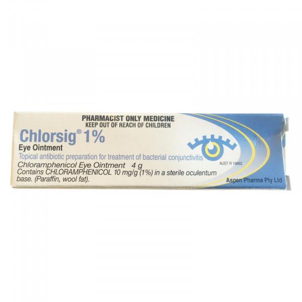 Buy Chlorsig Eye Ointment 1 percent 4g S3 Online