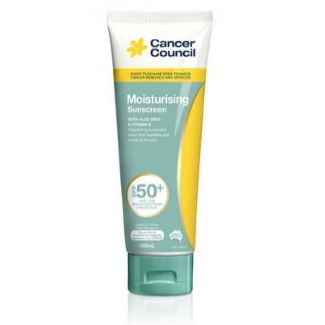 Buy Cancer Council Moisturising Sunscreen SPF50 Plus Tube 110ml Online