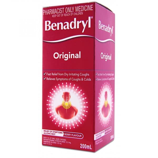 Buy Benadryl Original Cough Medicine 200ml (S3) Online