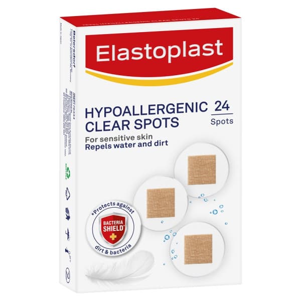 Buy Elastoplast Hypoallergenic Clear Spots 24 Pack Online