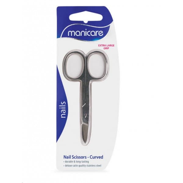 Buy Manicare Nail Scissors Curved Extra Large Grip Online | Chempro ...