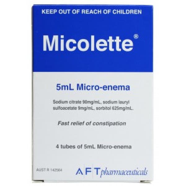 Buy Micolette Micro Enema 4 x 5ml Online | Chempro Chemists