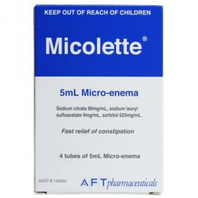 Buy Micolette Micro Enema 4 x 5ml Online | Chempro Chemists